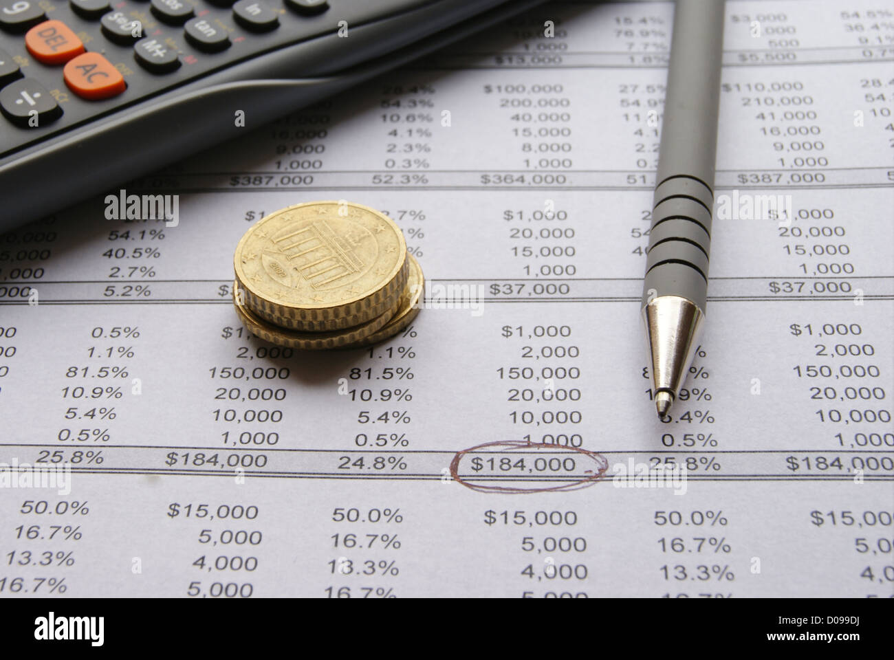 Financial equipment and graphs, displaying business concept Stock Photo ...