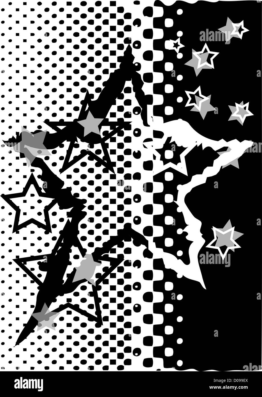 black star. abstract black and white background Stock Photo - Alamy