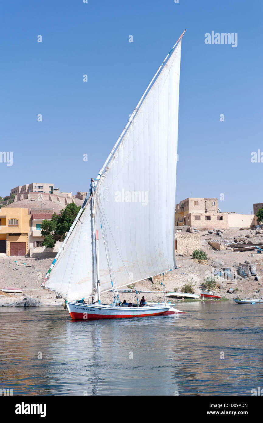 Feluccas on the River Nile, Egypt, Africa Stock Photo - Alamy