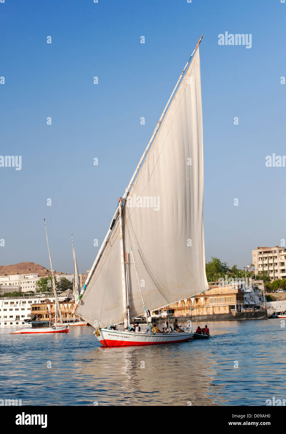 Feluccas on the River Nile, Egypt, Africa Stock Photo - Alamy