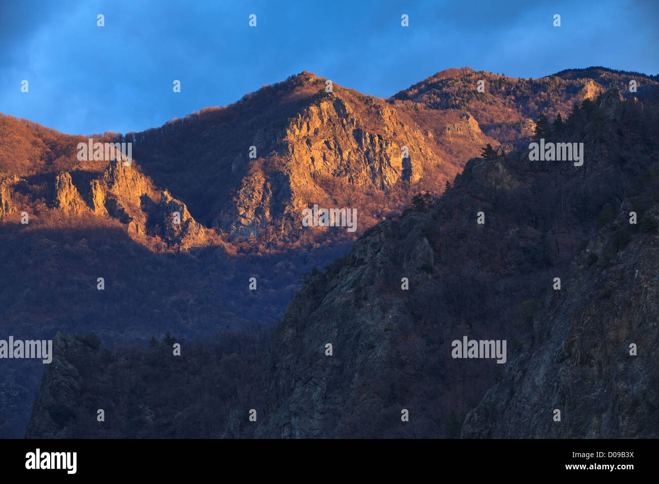 sunrise on a mountain slope Stock Photo - Alamy