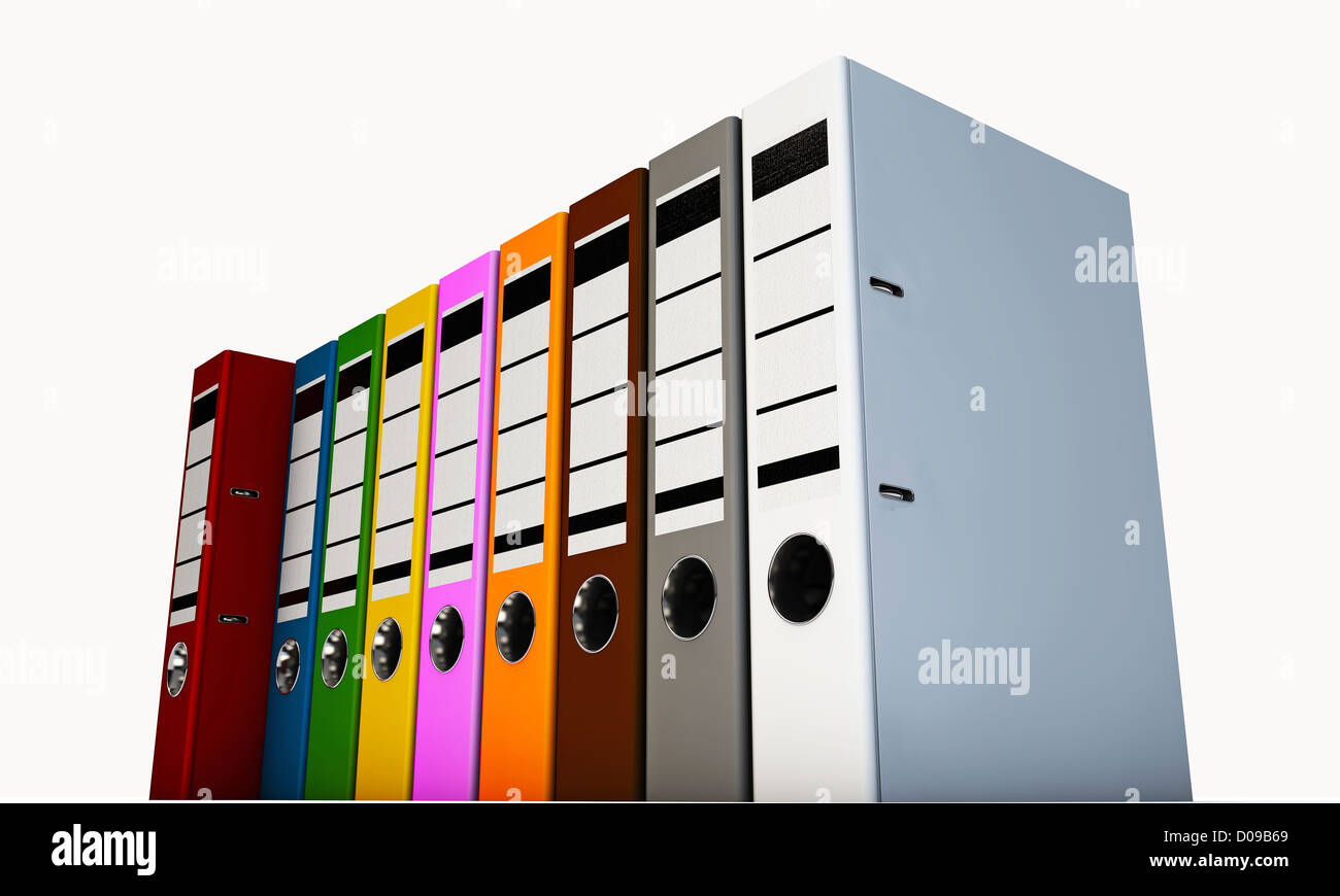 office folders isolated on white background Stock Photo - Alamy