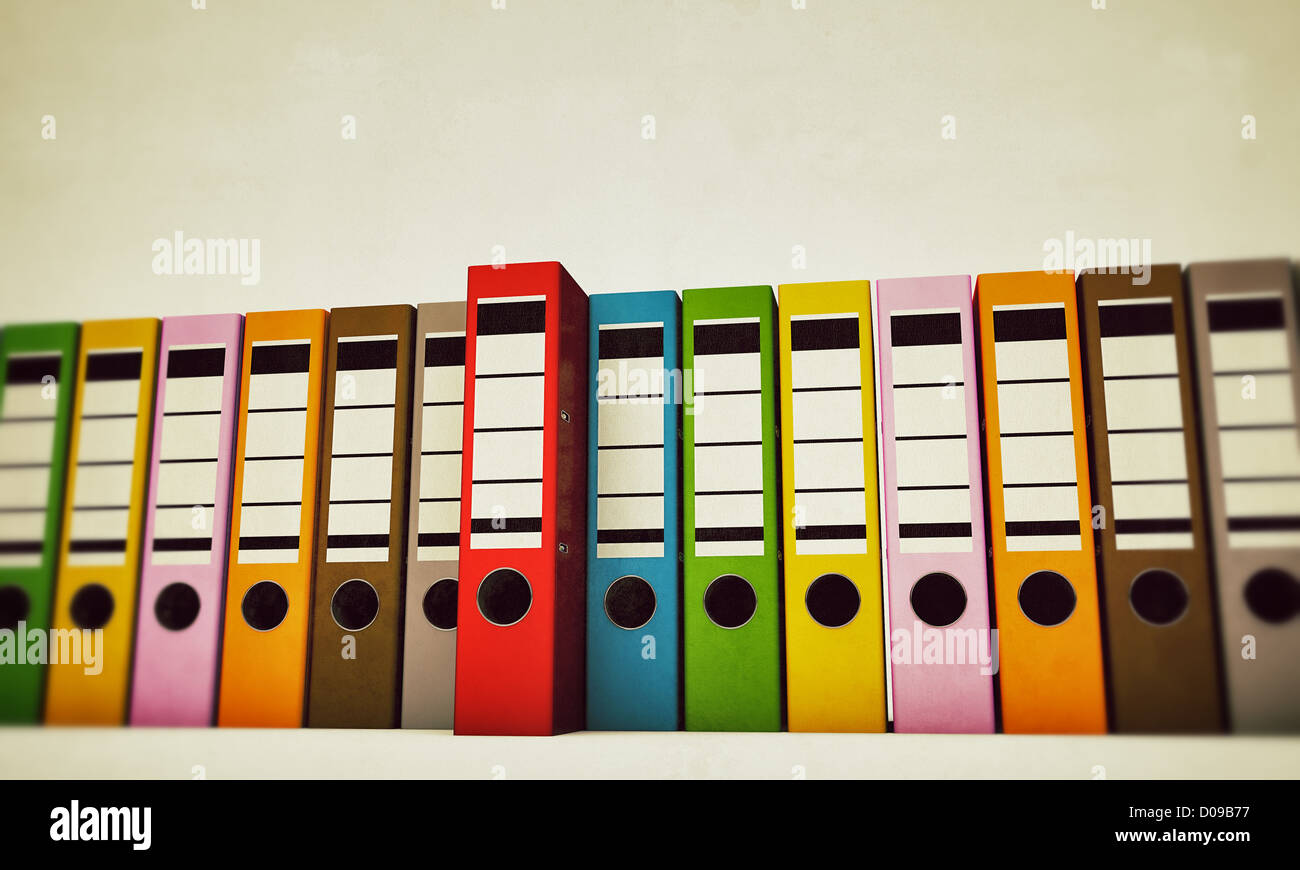 office folders isolated on white background Stock Photo - Alamy