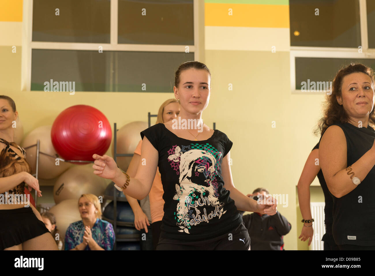 Dance competition at the local fitness club facility Stock Photo - Alamy