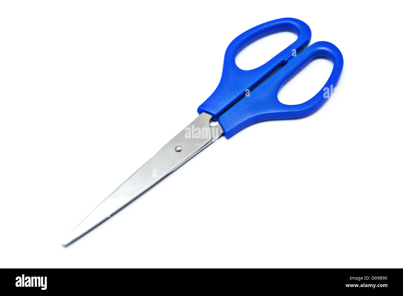 blue scissors isolated on white background Stock Photo - Alamy