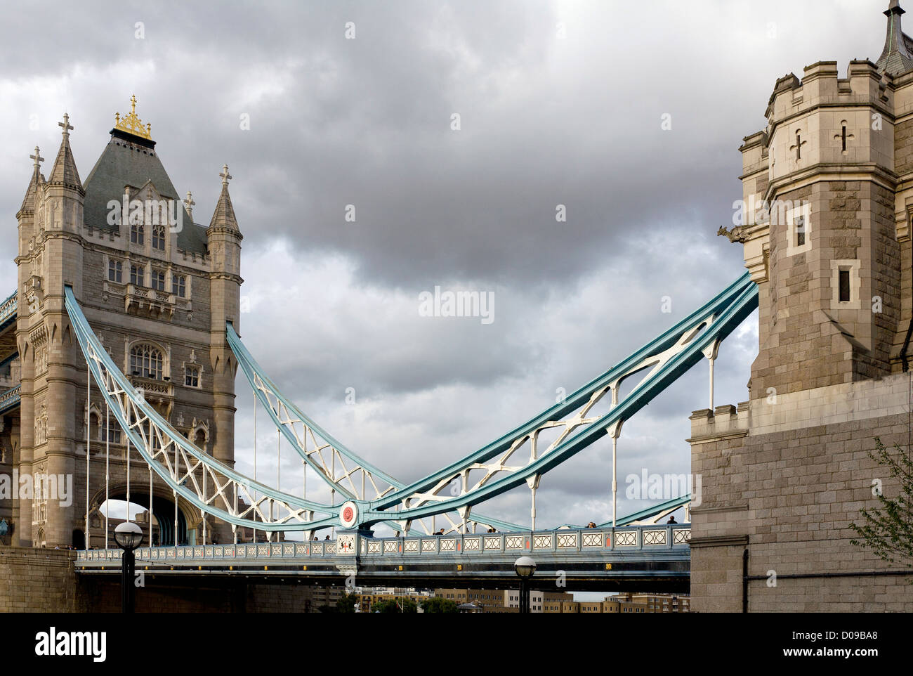 Structural details of the Tower Bridge over the Thames river, London ...