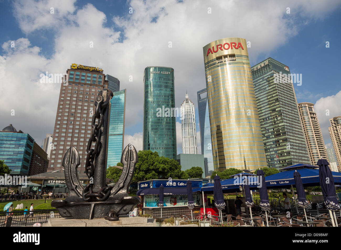 View of the Lujiazui skyline in Pudong area of Shanghai, China Stock ...