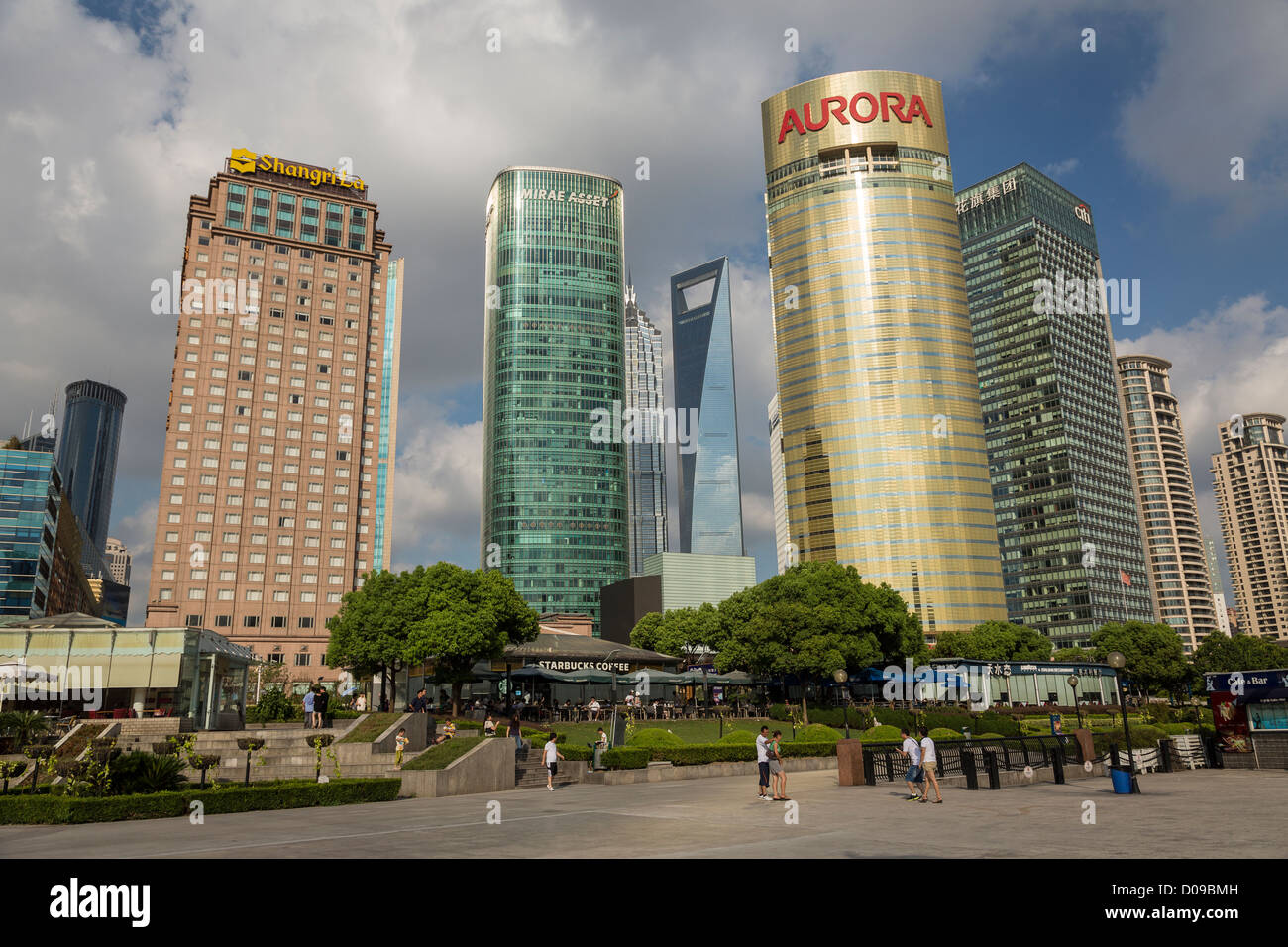 View of the Lujiazui skyline in Pudong area of Shanghai, China Stock ...