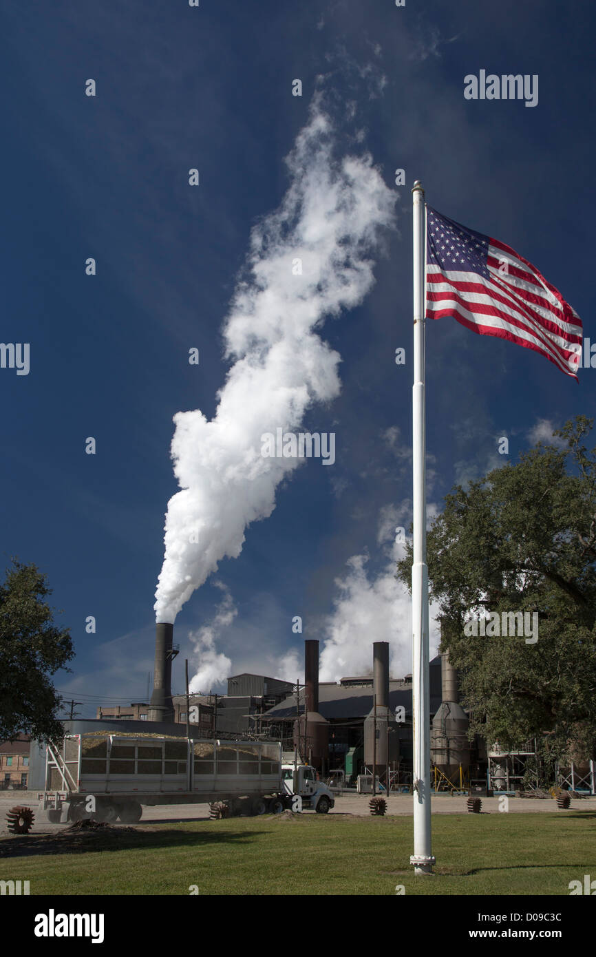 Franklin, Louisiana - A sugar mill processes newly-harvested sugar cane ...