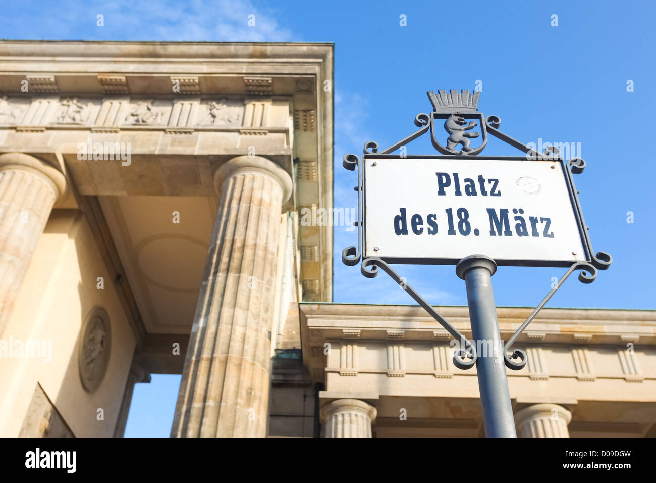 Platz des 18. Marz on Brandenburg Gate in Berlin, Germany Stock Photo ...