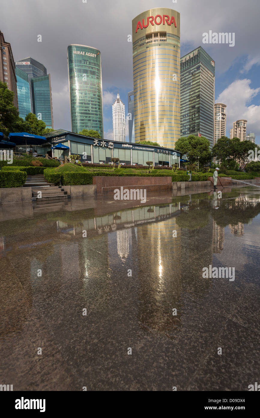 View of the Lujiazui skyline in Pudong area of Shanghai, China Stock ...