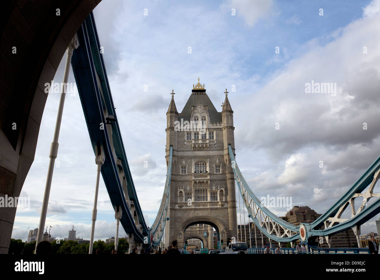 Structural details of the Tower Bridge over the Thames river, London ...