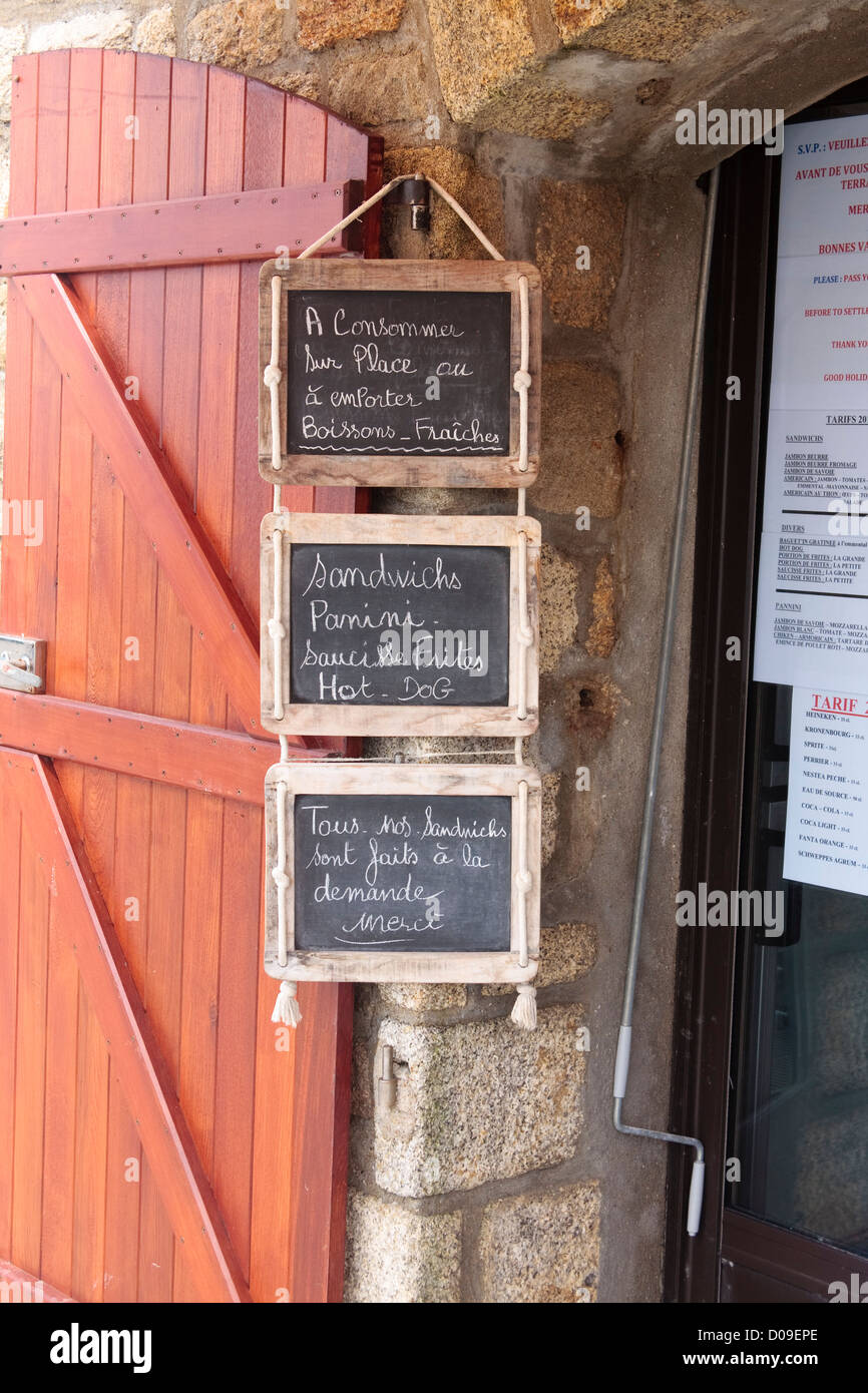 Handwritten restaurant menu board france hi-res stock photography and ...