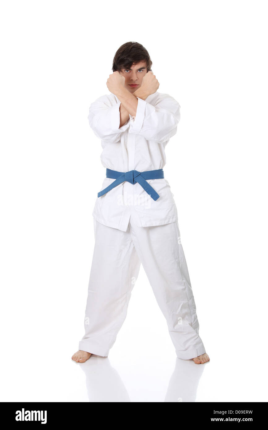 Boy karate fighter Cut Out Stock Images & Pictures - Alamy