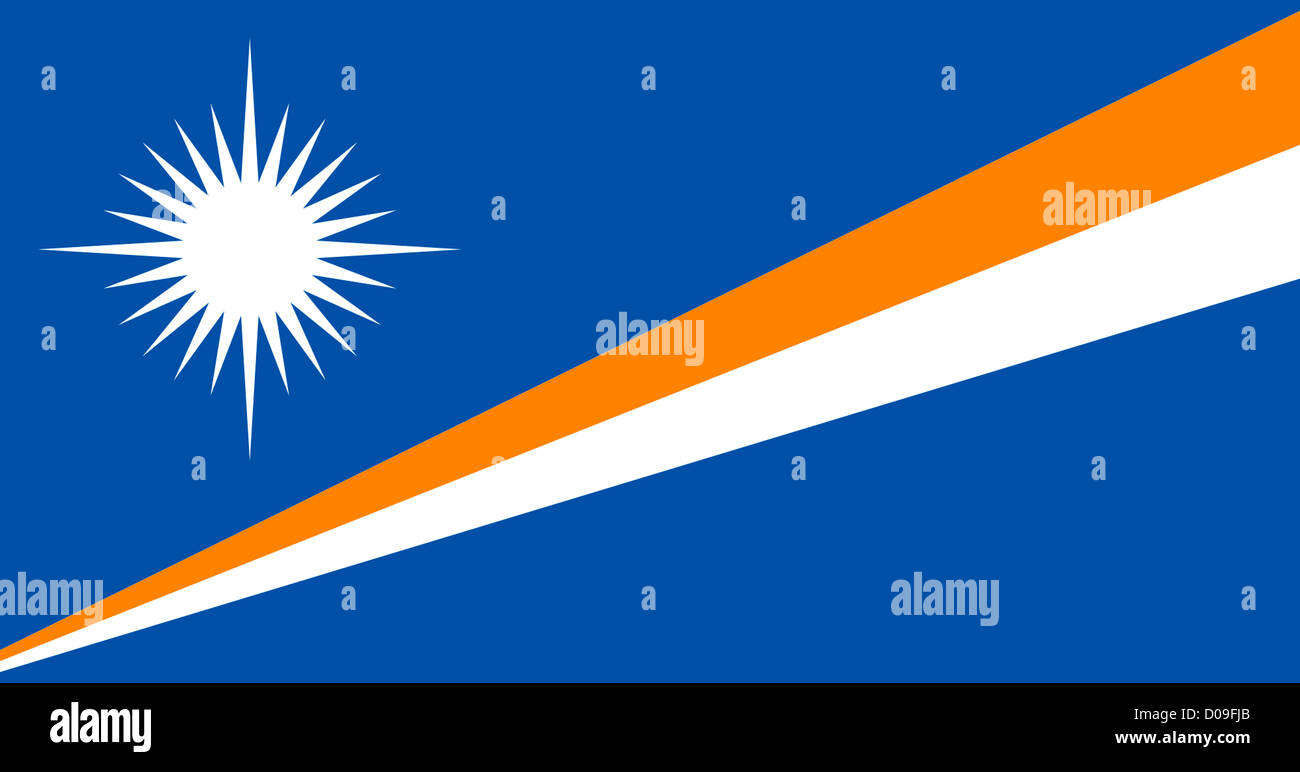 Flag of the Republic of the Marshall Islands Stock Photo - Alamy