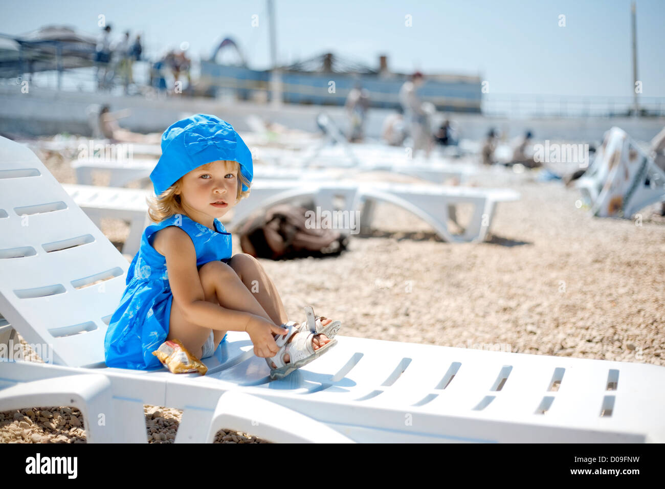 Child on beach Stock Photo - Alamy