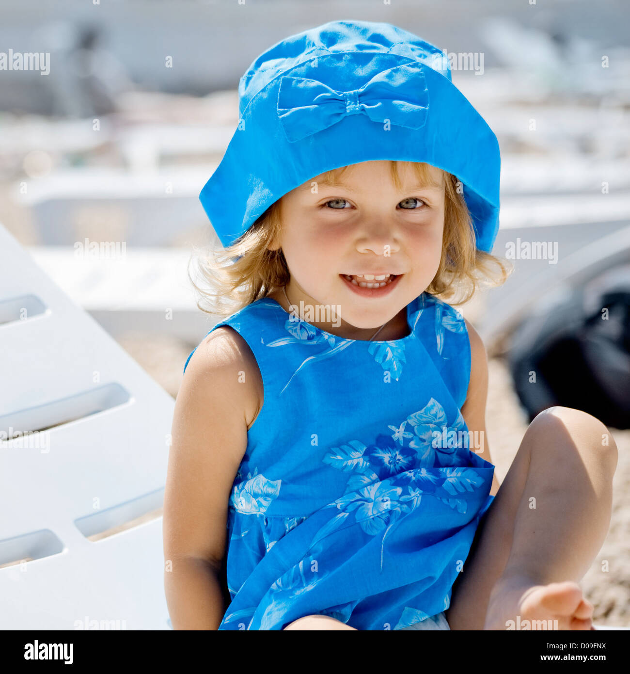 Child on beach Stock Photo - Alamy