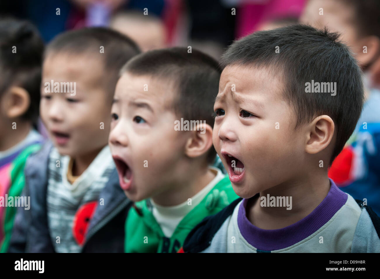 School children roar like lions during story time in Wenhua Park ...