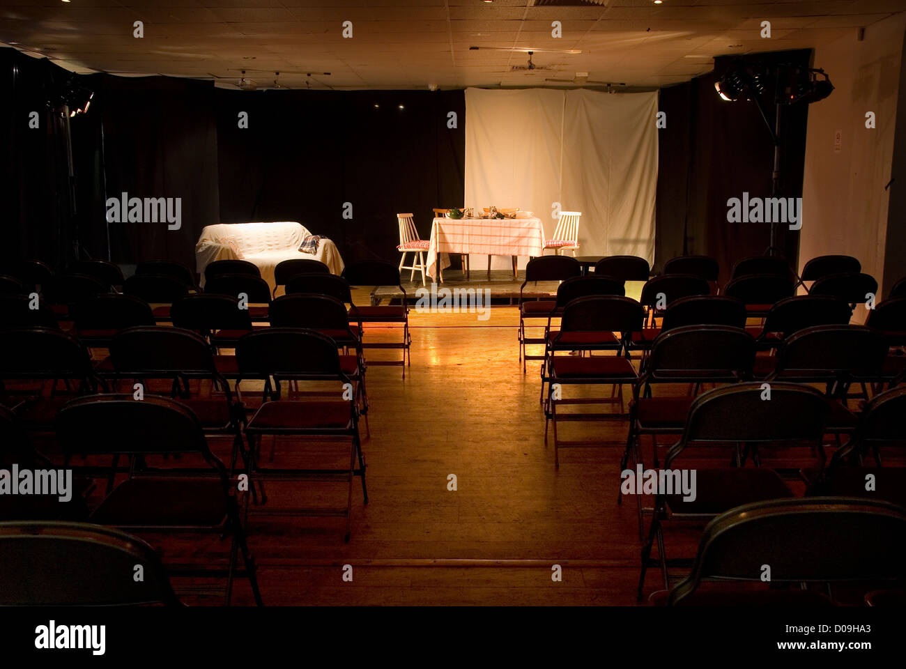 Theatre stage and seating, only set up for one play, Bristol, England ...