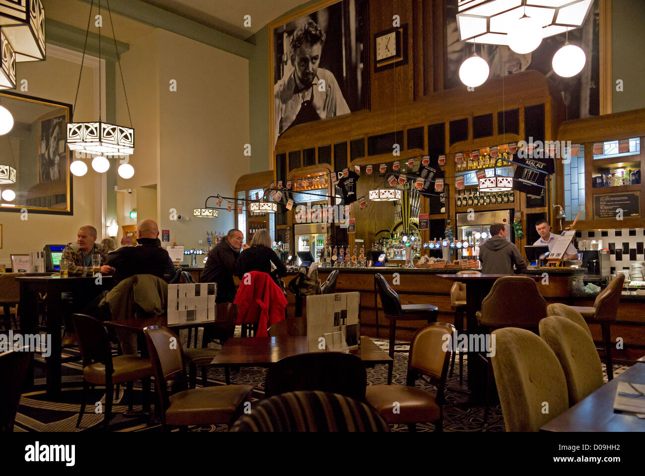 Wetherspoons Pub interior. The Peter Cushing Whitstable Stock Photo - Alamy