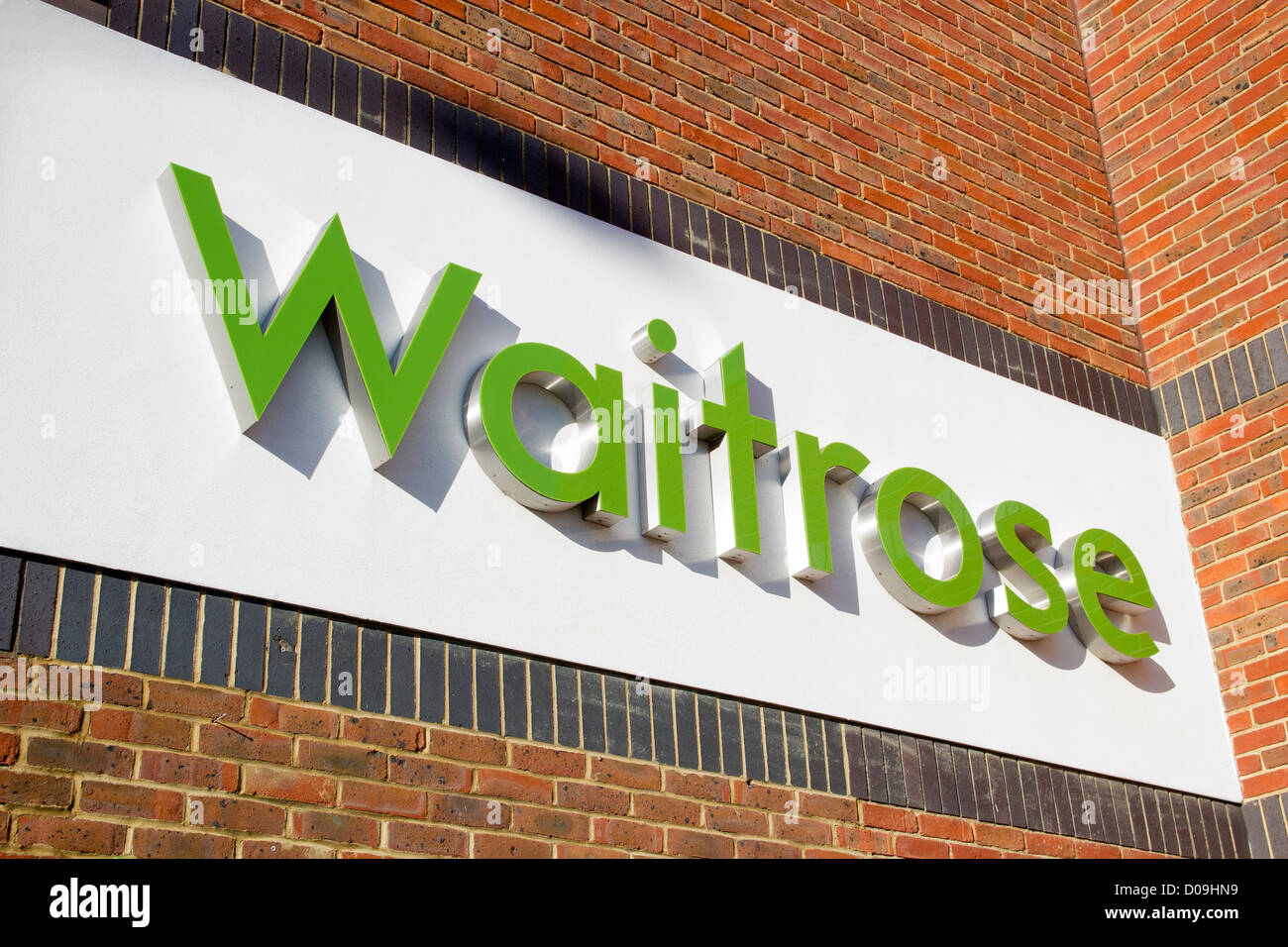 Waitrose supermarket shop sign hi-res stock photography and images - Alamy