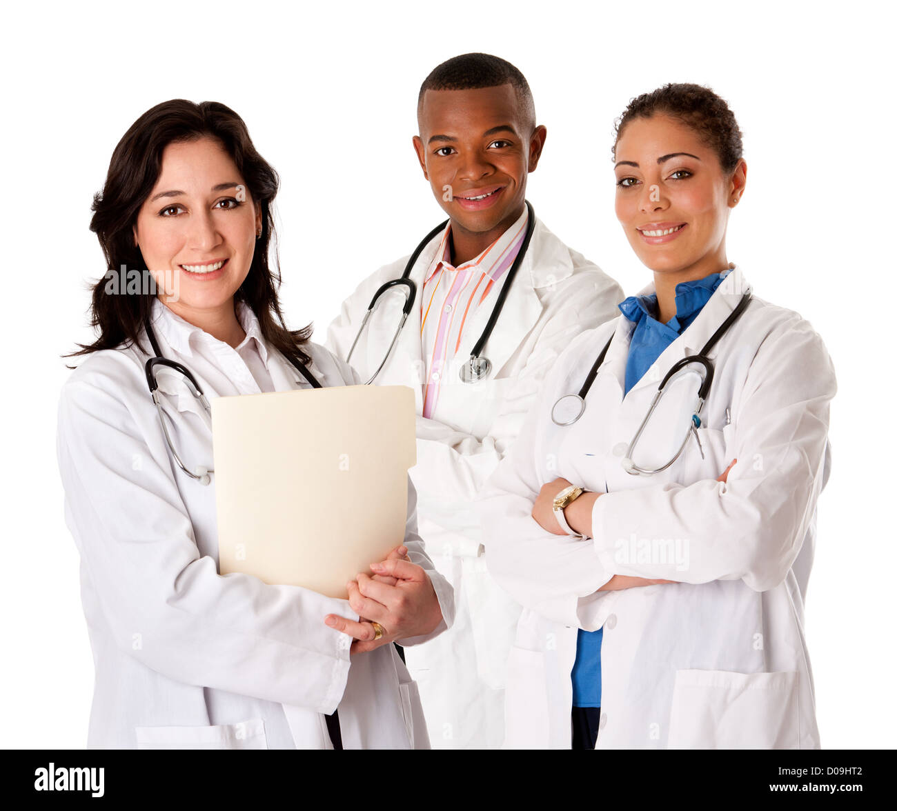 Happy smiling doctor physician nurse medical team standing together ...