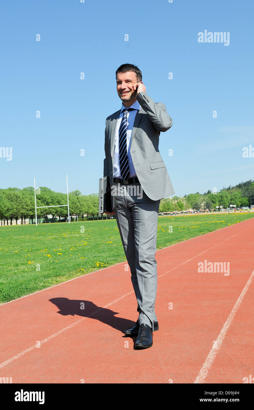 coaching sportive and business man outdoor Stock Photo - Alamy