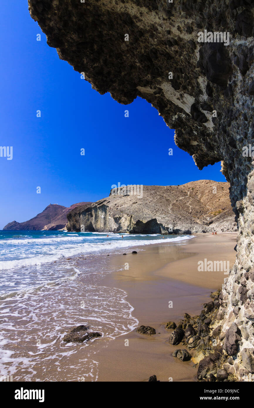 Monsul beach at Cabo de Gata natural park in Almeria , Andalusia ...