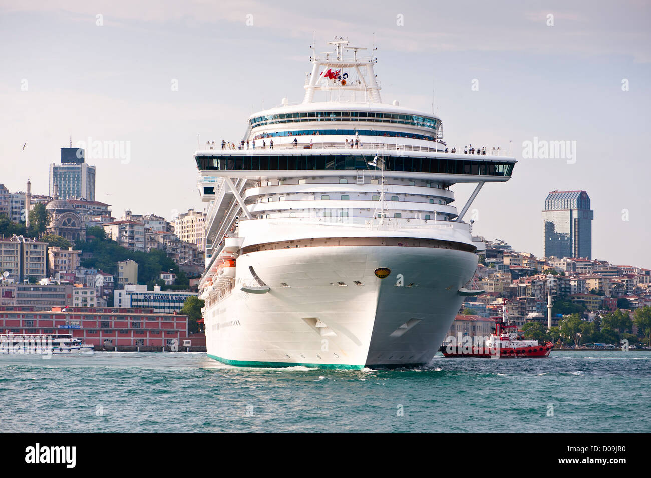 Cruise ship Ruby Princess leaving port, Istanbul Stock Photo - Alamy