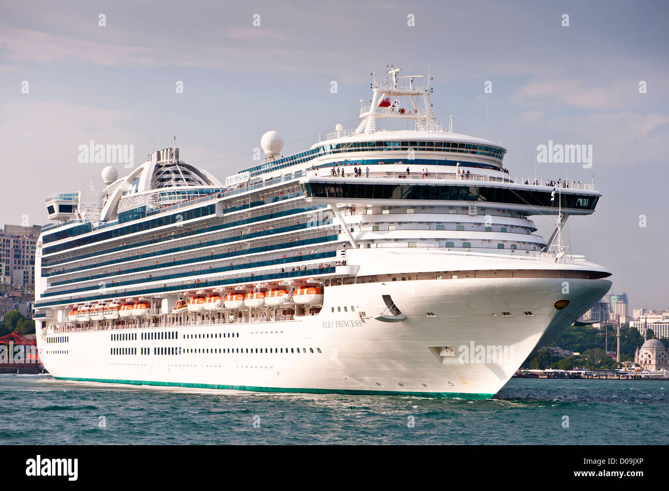 Cruise ship Ruby Princess leaving port, Istanbul Stock Photo - Alamy