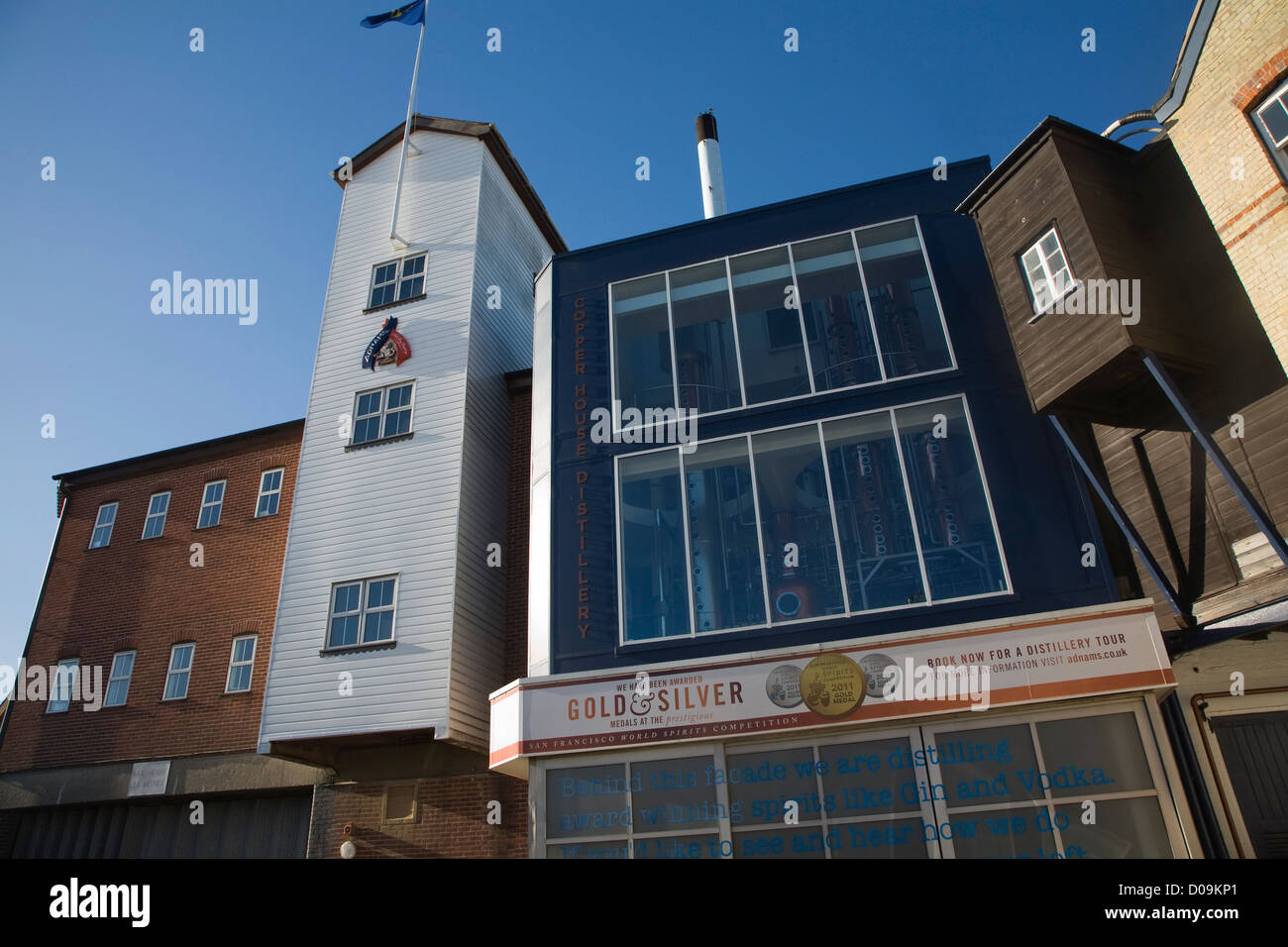 Adnams Copper House Distillery building Southwold, Suffolk, England ...