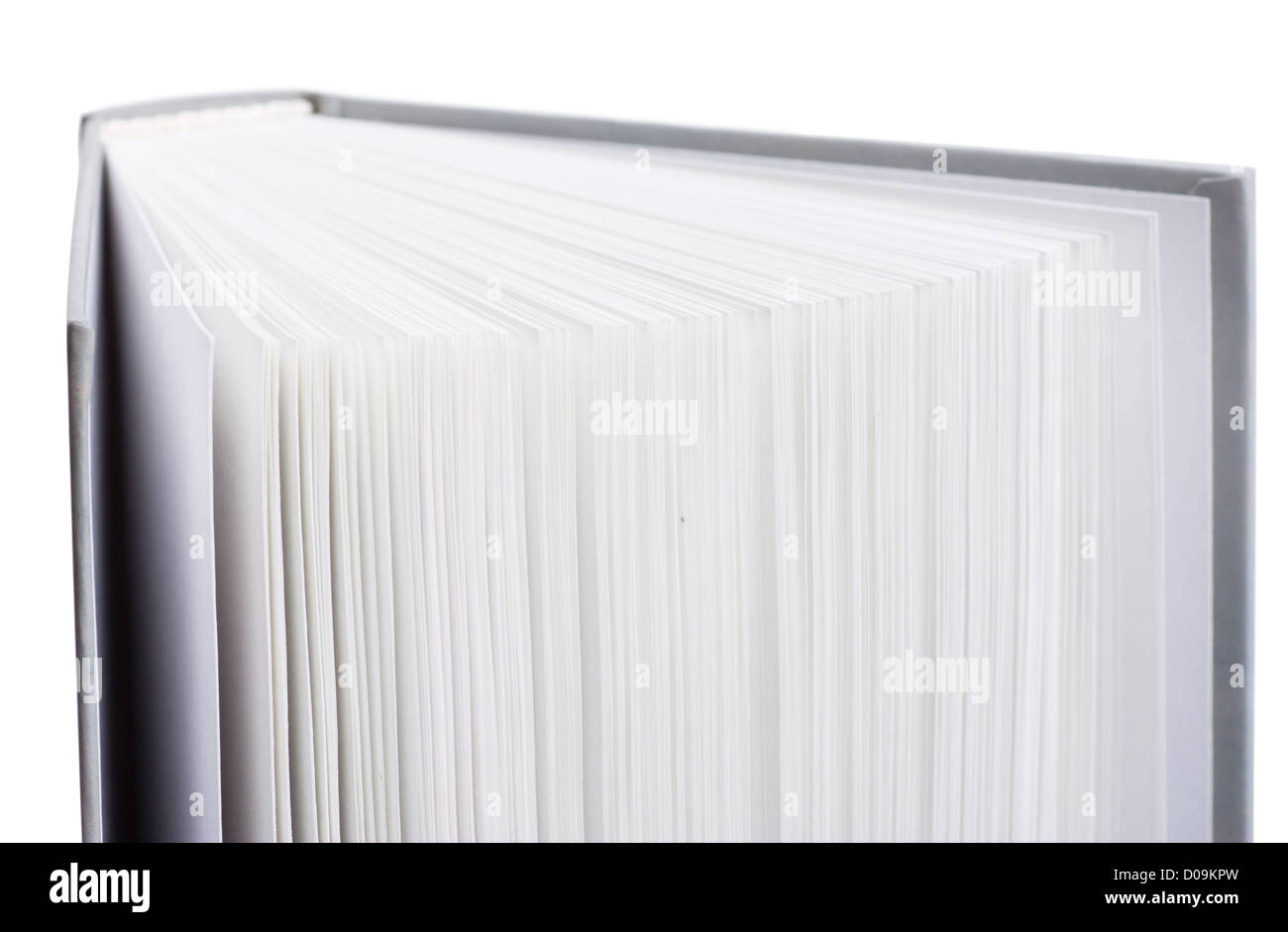 Macro view of thick book isolated over white background Stock Photo - Alamy