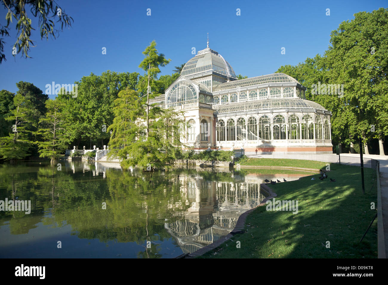 ancient Crystal palace in El Retiro park at Madrid Spain Stock Photo ...