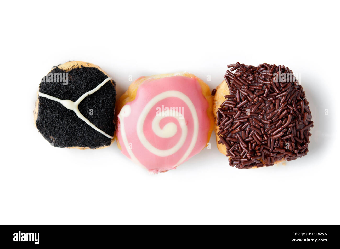 Baby donuts on white background Stock Photo - Alamy