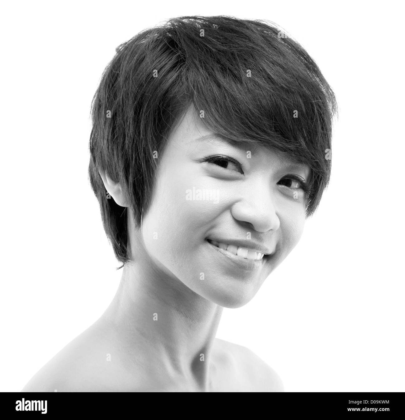 Close up Smiling Japanese Rock Girl Portrait Stock Photo - Alamy