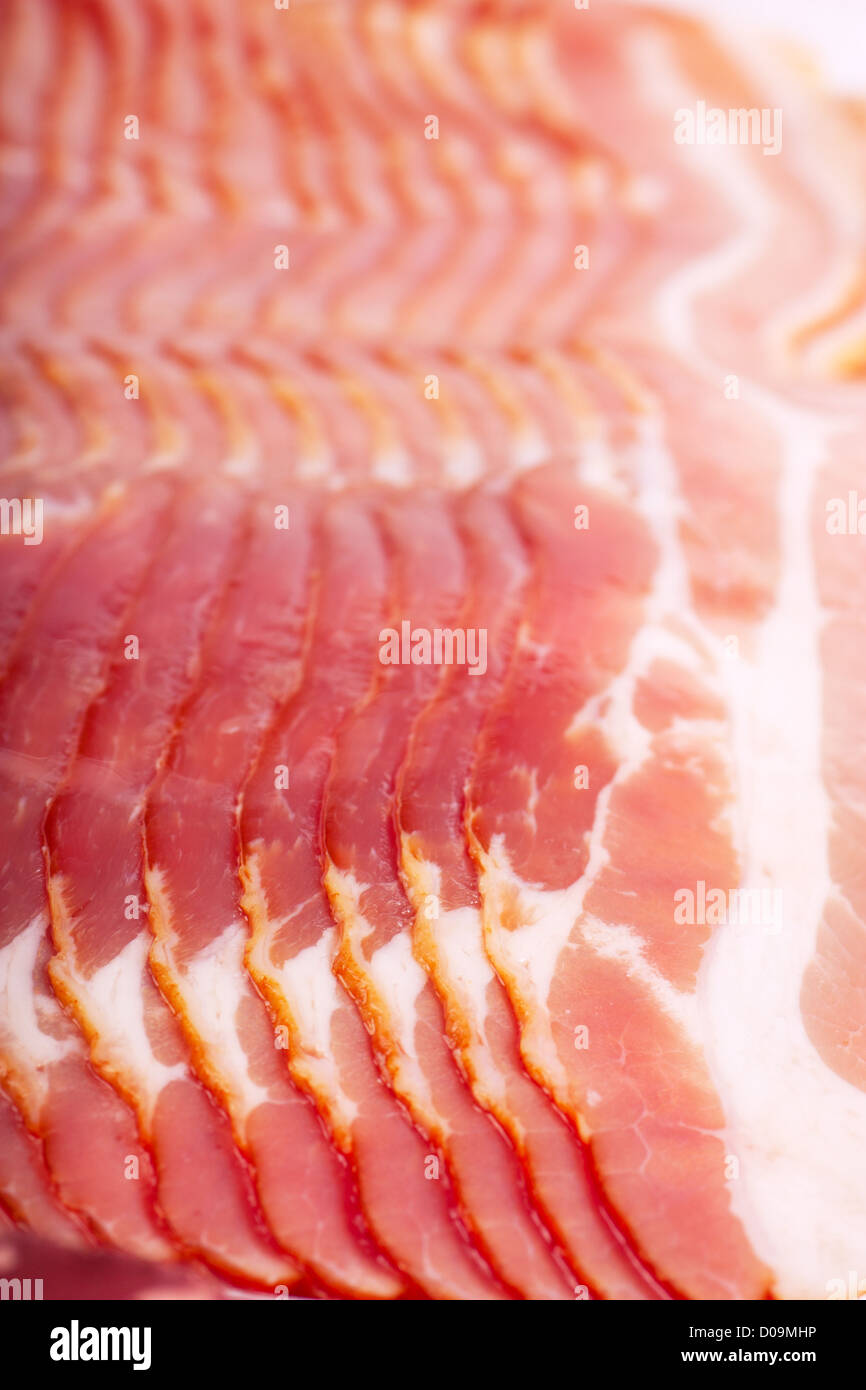 Fresh ham slices Closeup view Stock Photo - Alamy