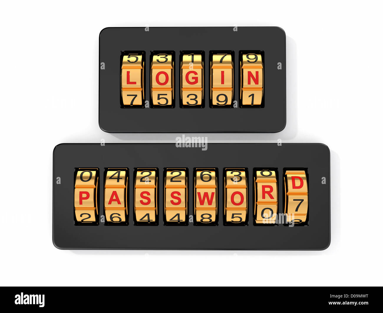 Login password combination system hi-res stock photography and images ...