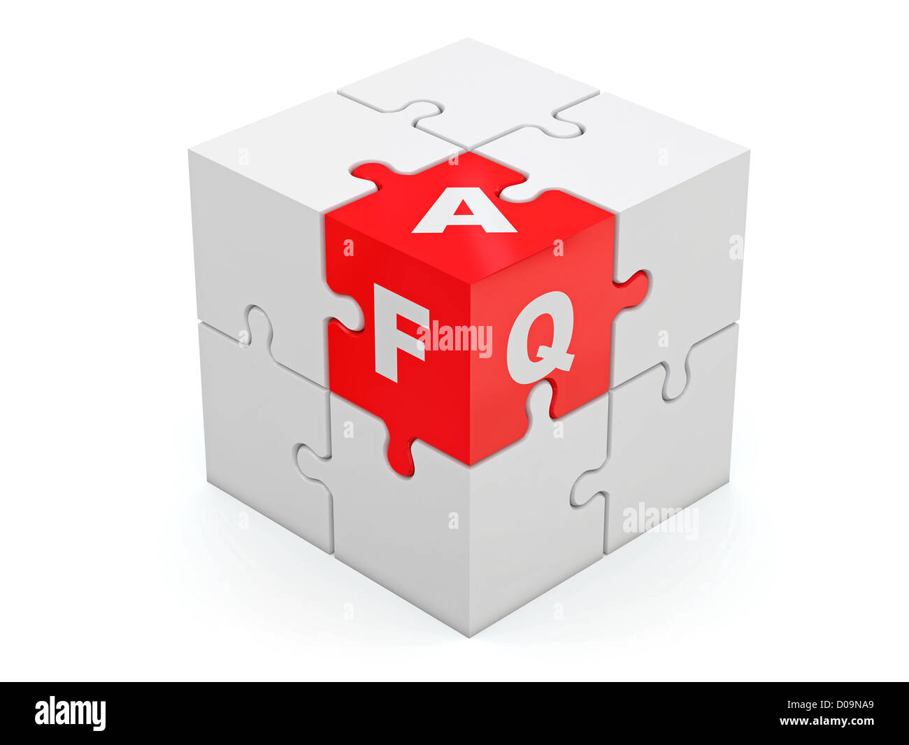 FAQ. Abstract cube Stock Photo - Alamy