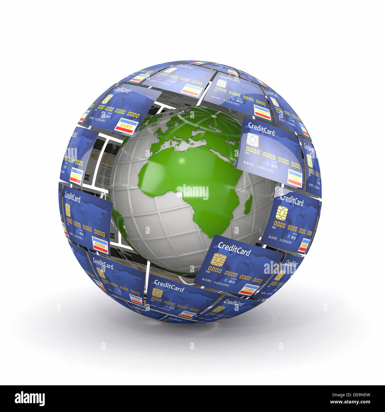 Gold credit card and earth hi-res stock photography and images - Alamy