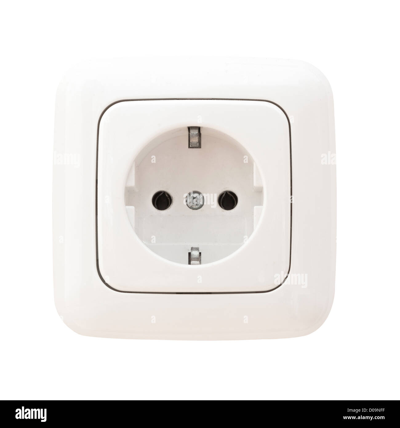 Full isolated electrical socket in white Stock Photo - Alamy