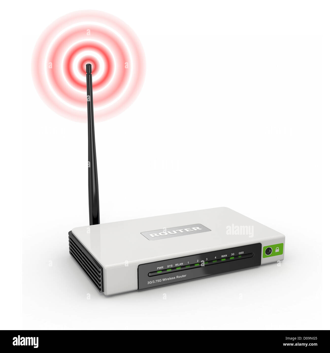 Wireless wifi Router on white isolated background. 3d Stock Photo - Alamy