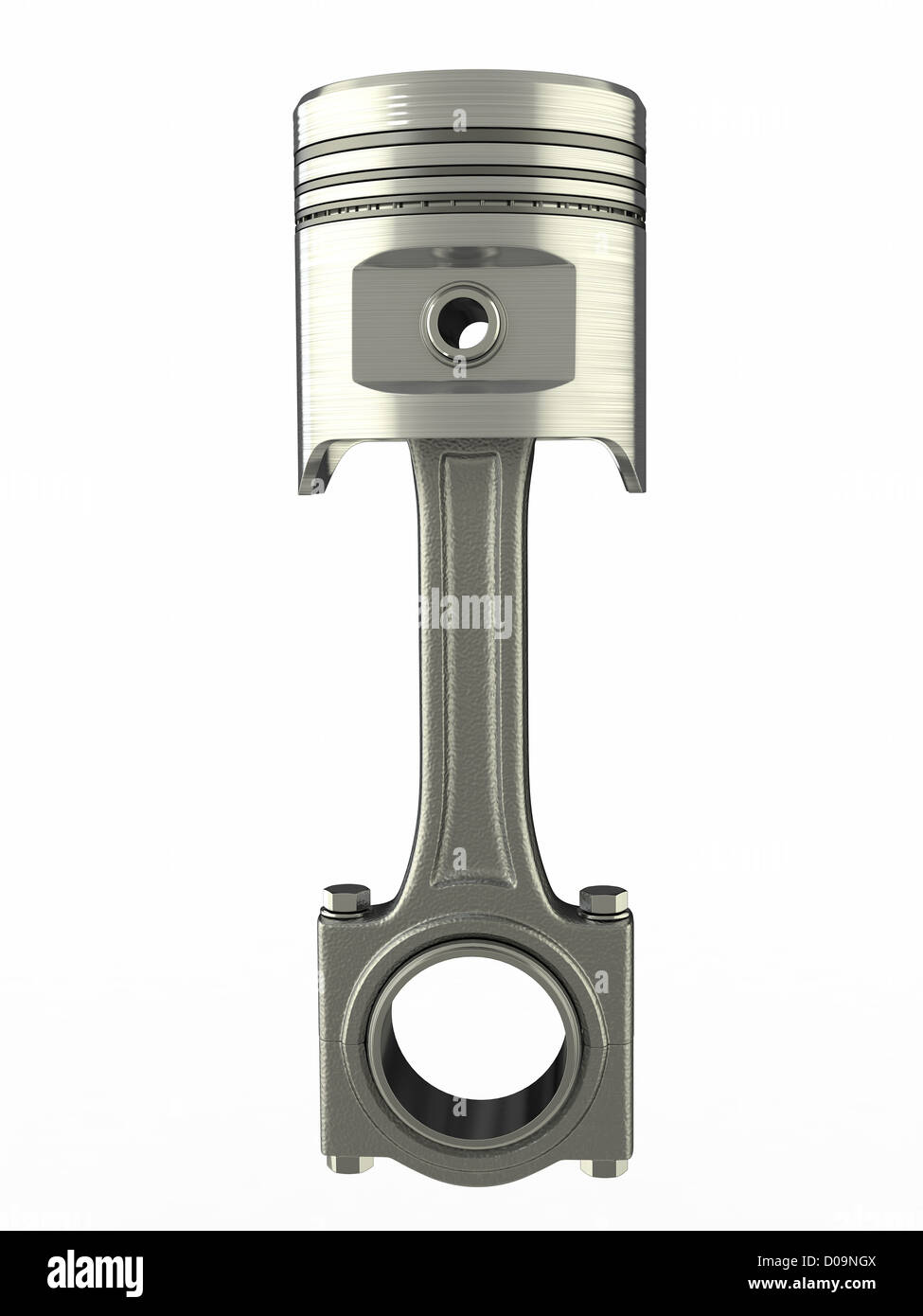 Piston and conrod on white isolated background. 3d Stock Photo - Alamy