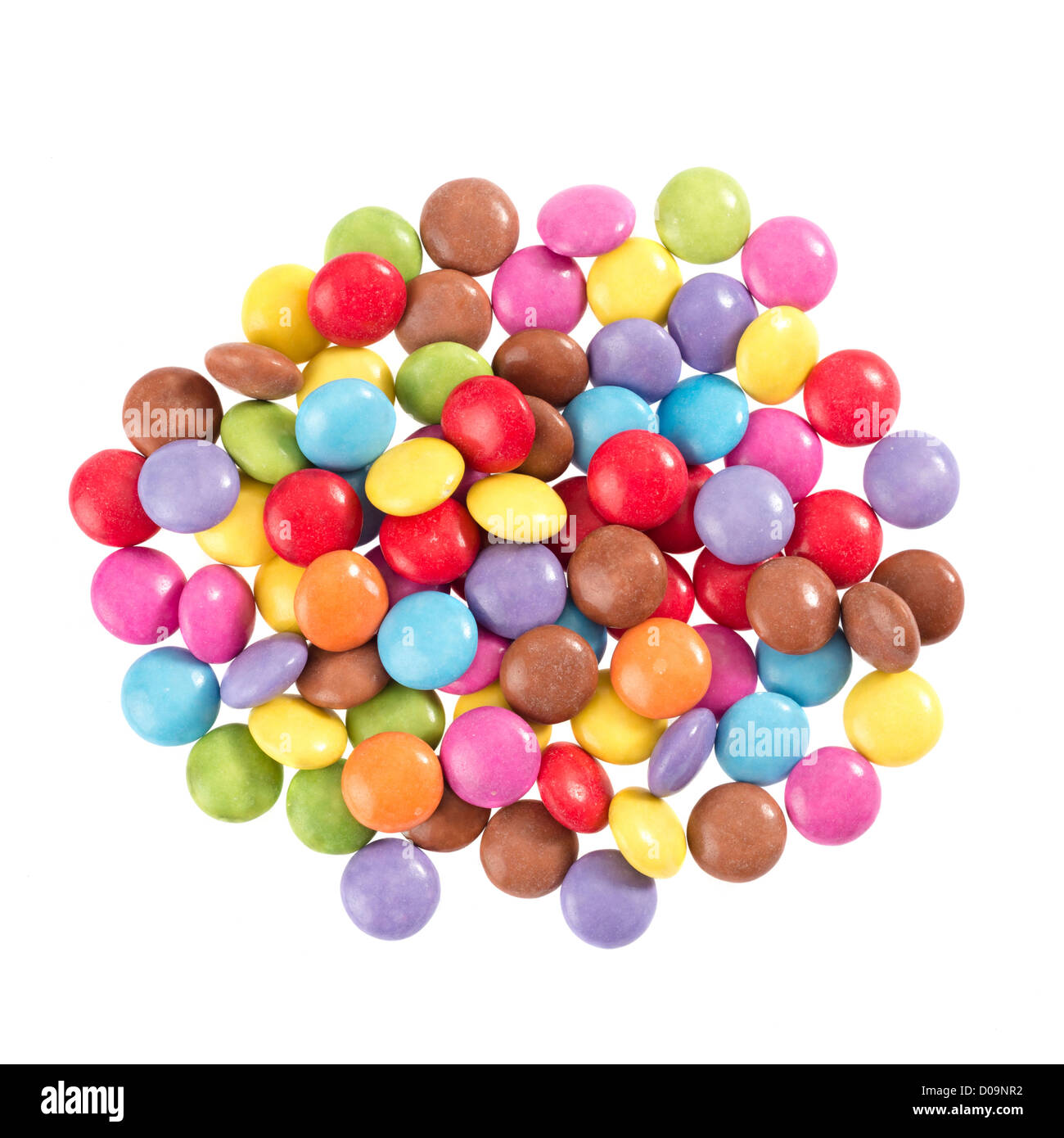 Colorful chocolate in front of white background Stock Photo - Alamy