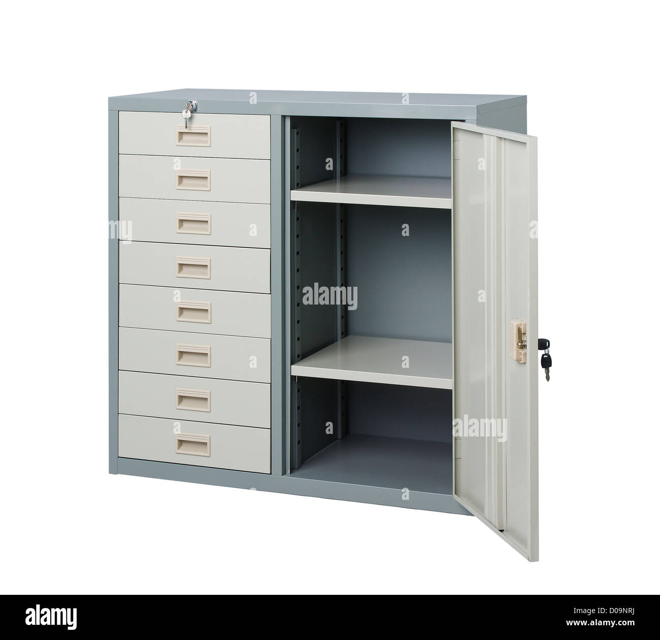 Metal locker box open Cut Out Stock Images & Pictures - Alamy