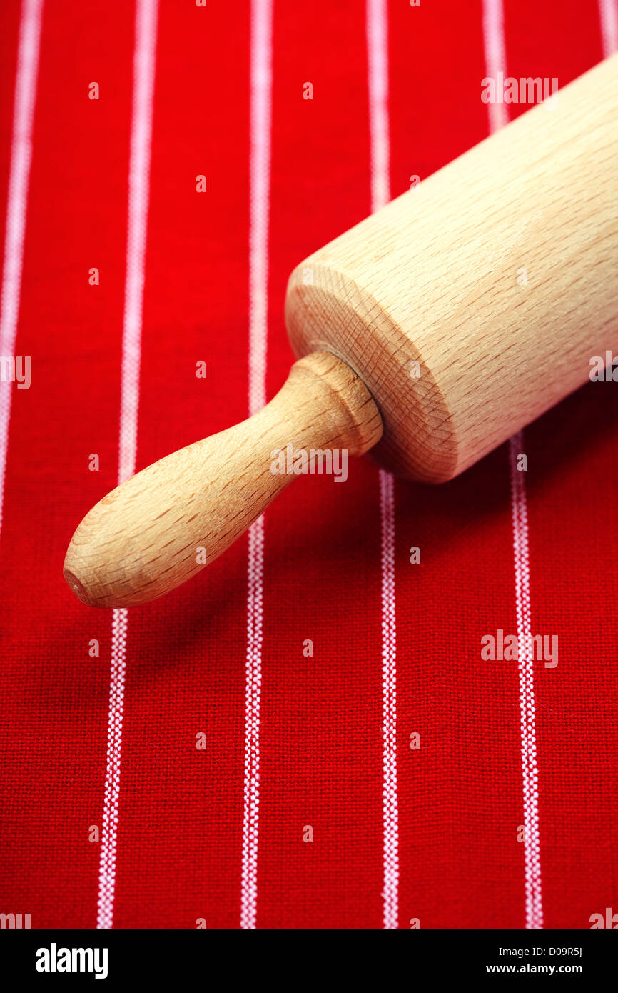 rolling pin on a table Stock Photo - Alamy