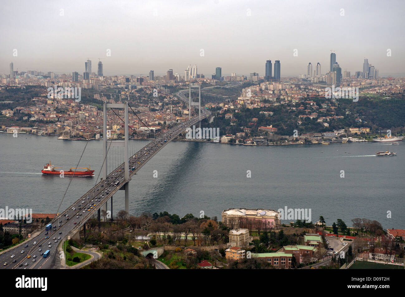 Aerial view of Bosporus Bridge Istanbul Turkey Stock Photo - Alamy