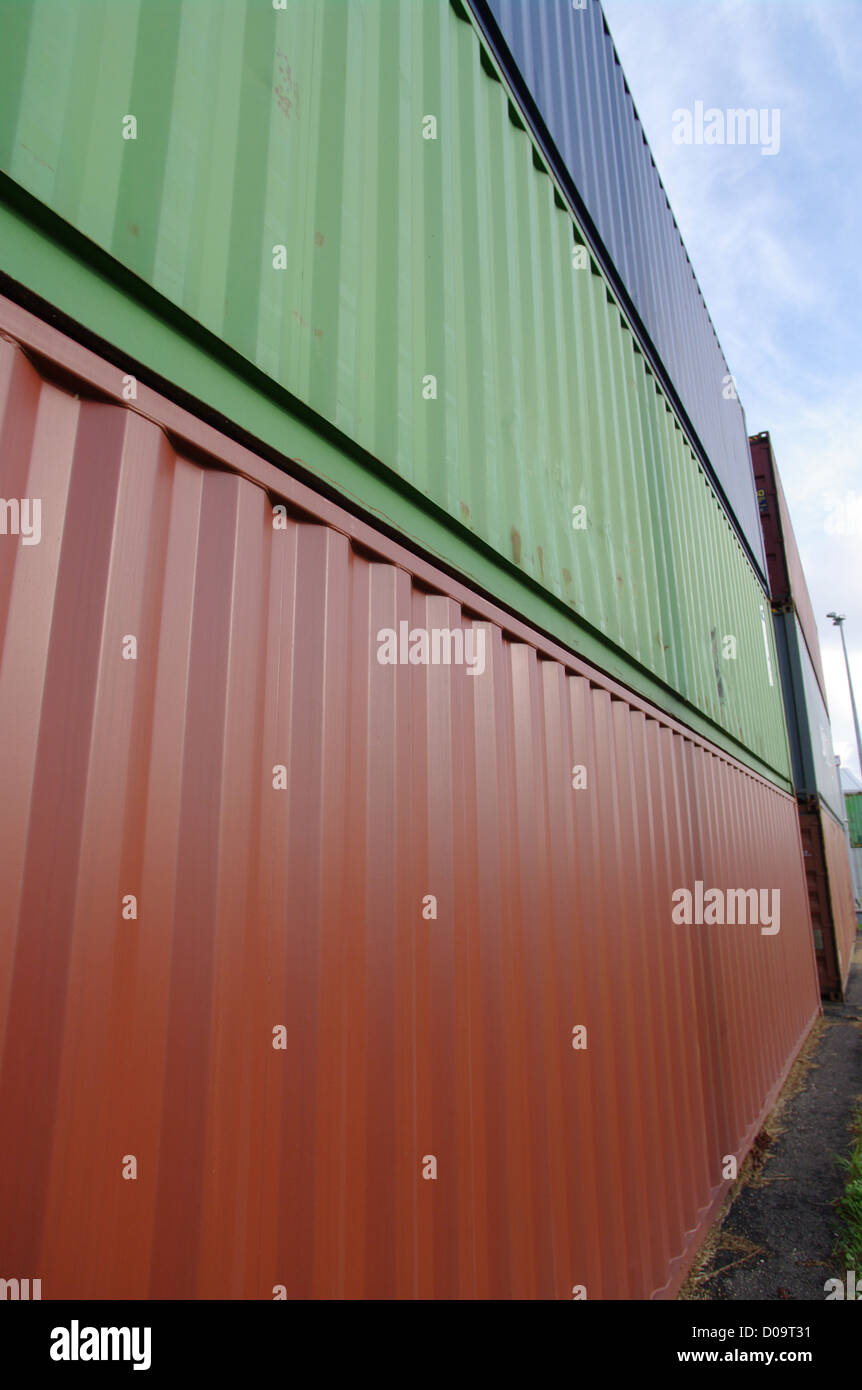 containers in a container terminal Stock Photo - Alamy