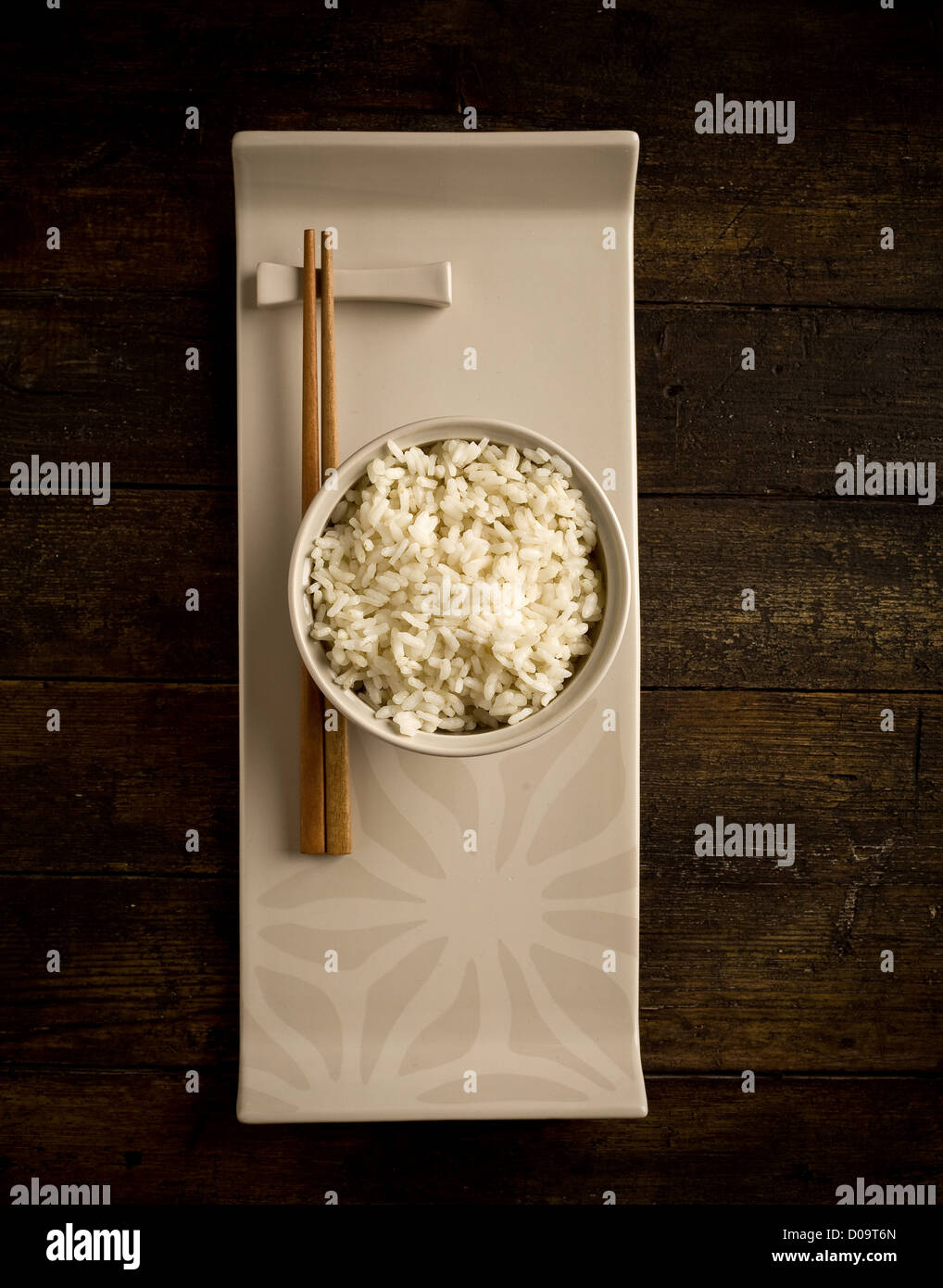 photo of delicious rice inside white bowl with chopstick Stock Photo ...