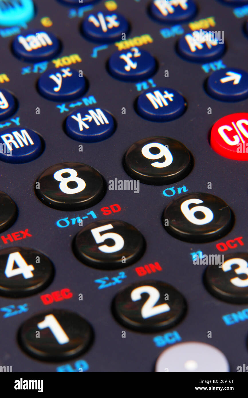 detail of a pocket calculator Stock Photo - Alamy