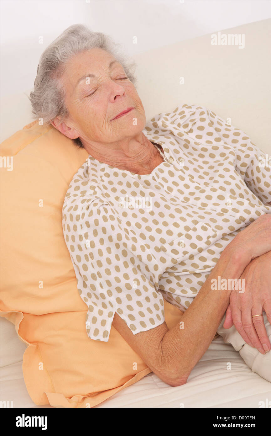 ELDERLY PERSON RESTING Stock Photo - Alamy